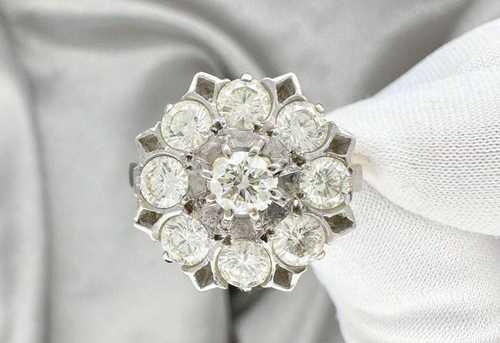 Золотое кольцо 750 СССР с бриллиантами 6.81 гр