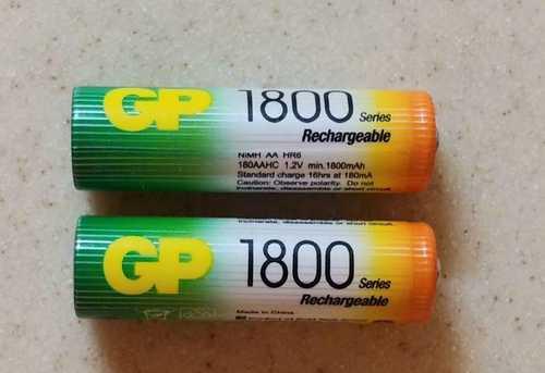 Аккумуляторы GP Rechargeable 1800 mAh NiMH AA 1,2V