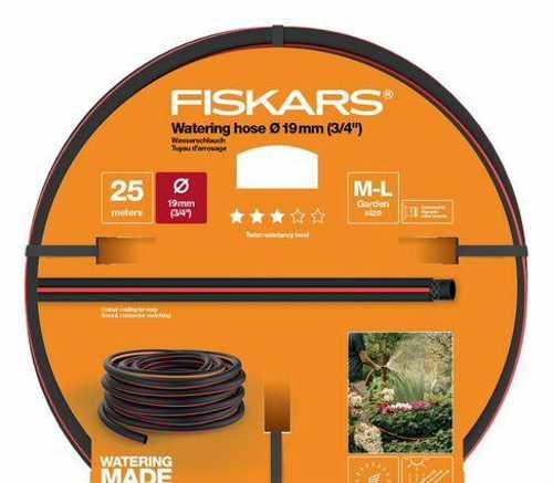 Шланг Fiskars 1027100 3/4 25м поливочный армирован