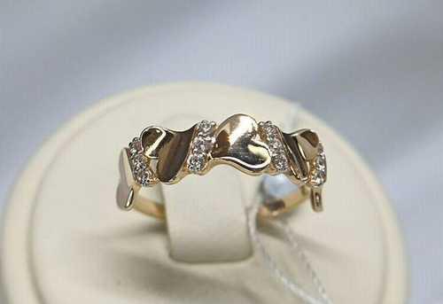 Золотое кольцо 585 пробы золото (Бдж)