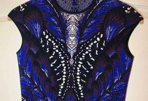 Alexander Mcqueen Butterfly Wool Mini Dress