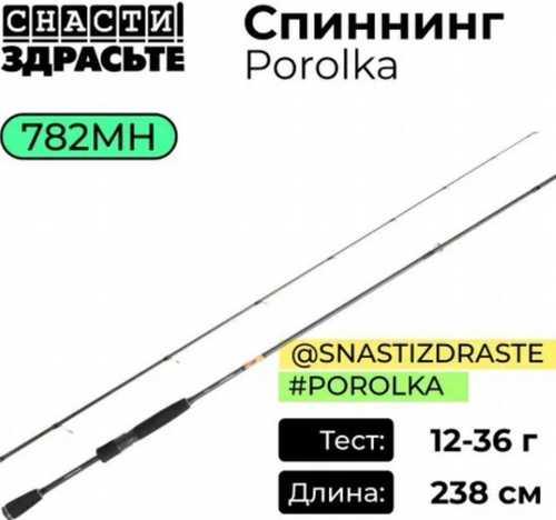 Спиннинг Снасти Здрасьте Porolka 12-36г 2,38м