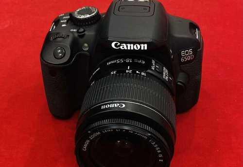 Зеркальный фотоаппарат canon eos 650d kit 18-55mm