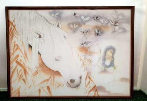 Картина "Ёжик в тумане" батик двухслойный