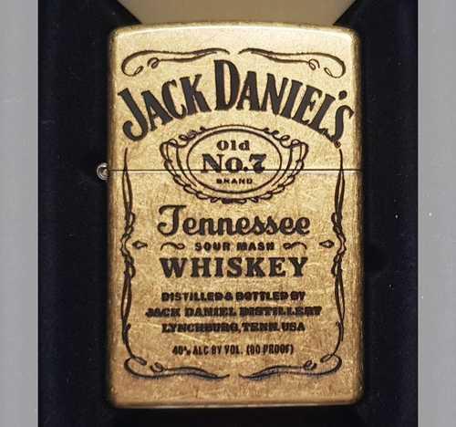 Zippo jack daniel's золотистая