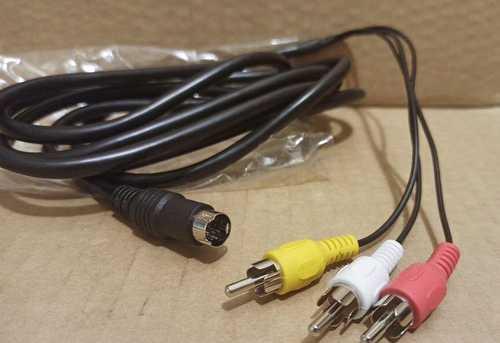 Кабель для Sega Saturn 10 Pin Mini Din to 3RCA