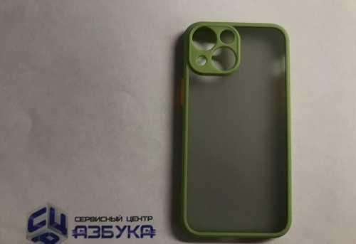 Чехол для iPhone 13 Mini (зеленый, фиолетовый)