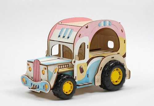 Машина, деревянная игрушка, фургон Крем брюле