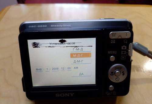 Компактный фотоаппарат sony cyber shot DSC-S930
