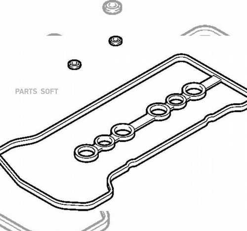 Elring 457.380 прокладка клапанной крышки\ Toyota Corolla/Avensis 1.4/1.6 16V dohc 99