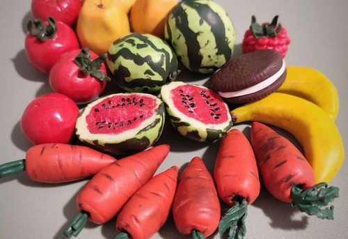 Мини-овощи, овощи/фрукты из полимерной глины