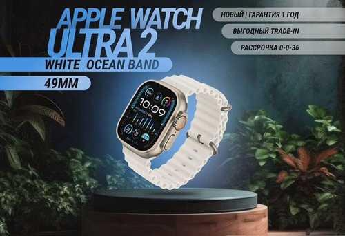 Apple Watch Ultra 2 White Ocean Band 49mm