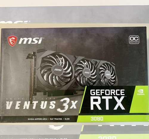 Видеокарта RTX 3080 MSI Ventus 3x 10 Gb