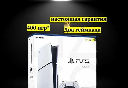 PlayStation 5 Slim + 2 геймпада + 400 игр