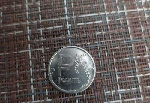 Один рубль с буквой Р 2014г