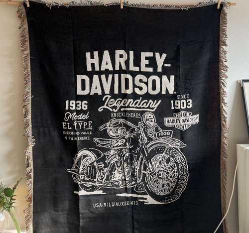 Плед гобелен покрывало Harley Davidson