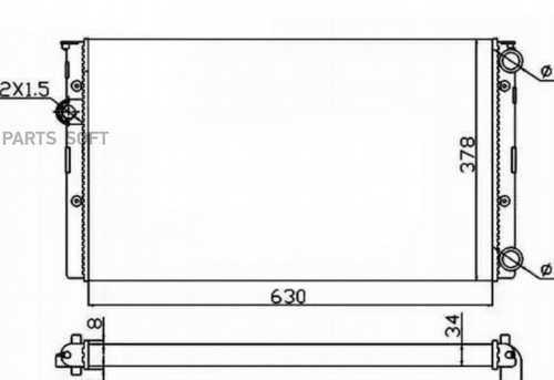 Радиатор VW Golf/Vento 1.6i-2.0i/1.9TDi 91
