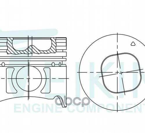 Поршень двигателя teikin 39180A STD (4шт/упак)