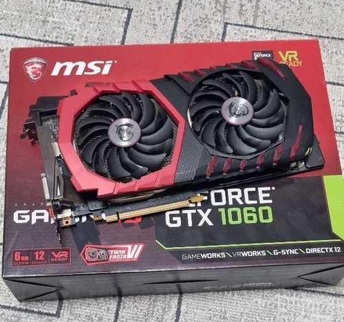 Видеокарта gtx 1060 6gb msi gaming x