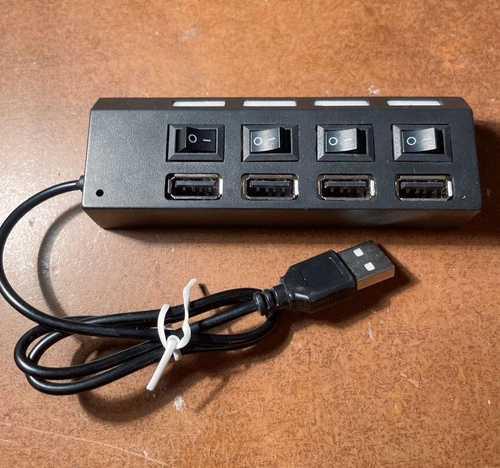 USB HUB 2.0 на 4 порта с кнопками usb разветвитель