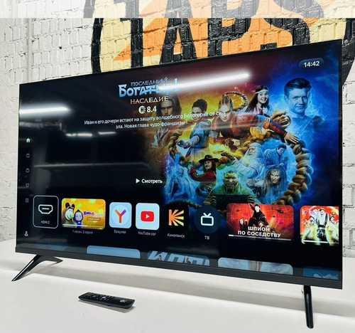 Метровый безрамочный Sber 109см SMART TV 4K