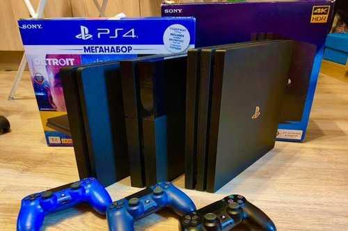 Прошитая Ps4 Pro Sony Ps4 Slim + игры GTA 5 RDR2