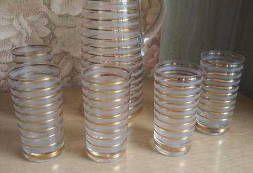 Кувшин со стаканами Чехия Богемия