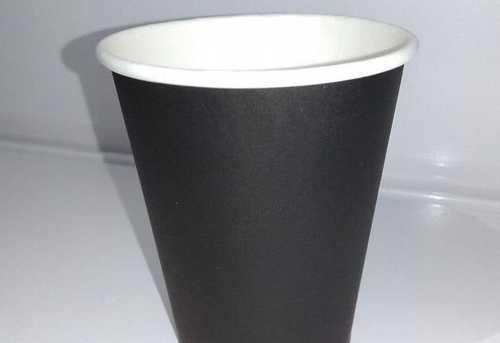 Одноразовый стакан чёрный 250мл, D 80