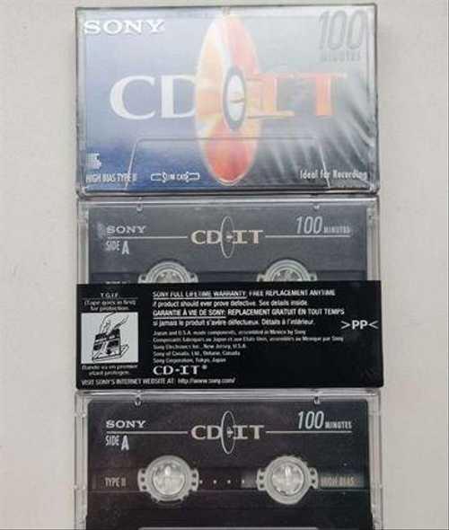 5кассет sony CD-IT 100Min HighBias Typell SlimCase