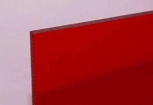 Монолитный поликарбонат 2 мм. красный