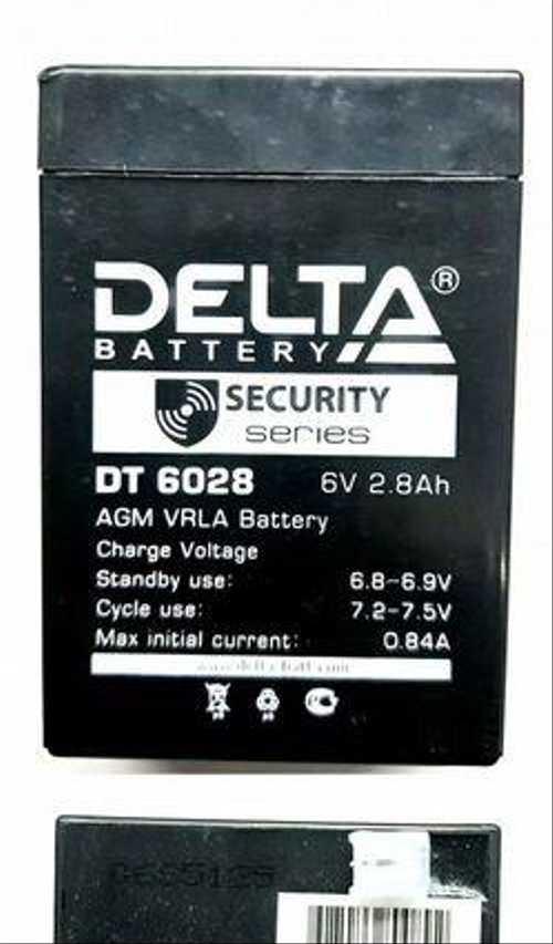 Аккумуляторная батарея 6V 2,8 А/час Delta