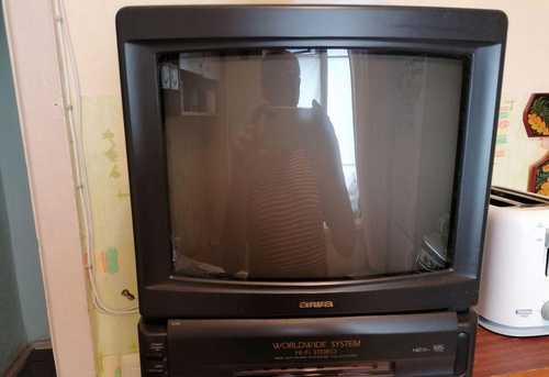 Тв+видео моноблок 14" aiwa VX-T14M1SH,1995, Япония