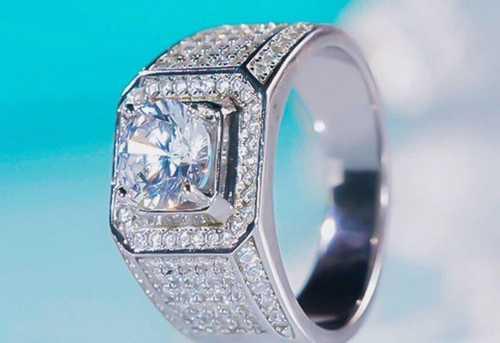 Кольцо перстень 2 ct с бриллиантом