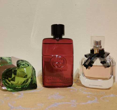 Mugler Aura. Gucci Guilty. YSL Mon Paris