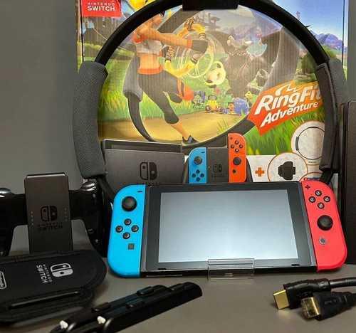 Прошитый Nintendo Switch rev2 Ring Fit Adventure