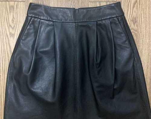 Юбка кожаная Massimo Dutti