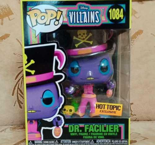 Funko pop dr. facilier hot topic blacklight 1084