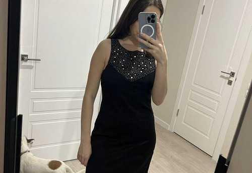 Вечернее платье 42 44 черное zara