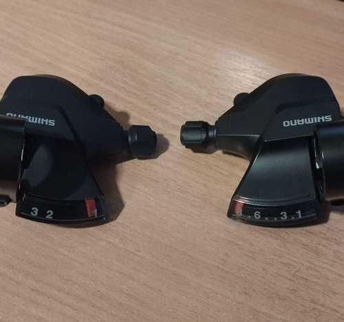 Манетки Shimano M315 3х8 скоростей, педали GT