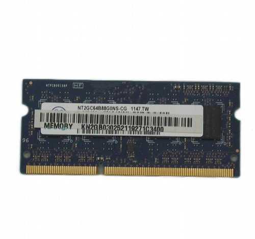 Оперативная память sodimm 2Gb, DDR3 1333MHz, Nanya