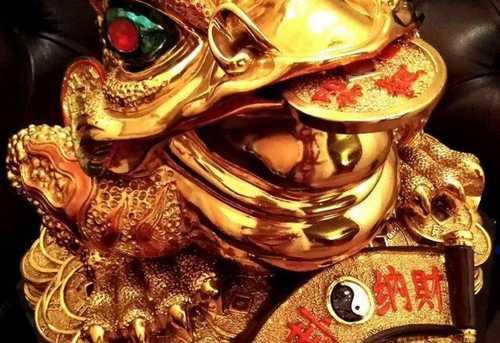 Золотая трехпалая жаба Фен-шуй