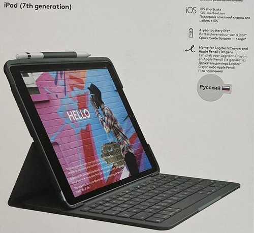 Чехол-клавиатура Logitech Slim Folio iPad 10,2"