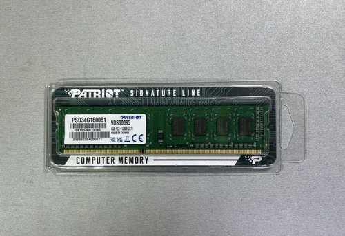 Patriot Memory SL 4 гб DDR3 1600 мгц dimm CL11