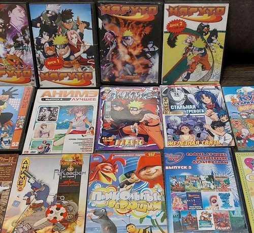 Диск DVD аниме и мультфильмы в коробке