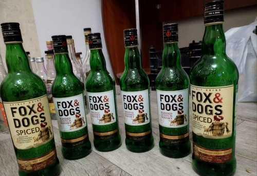 Бутылки из под виски Fox Dogs 6 шт