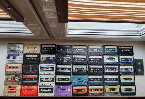 Аудиокассеты разных брендов 104шт