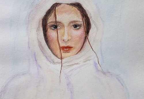 Картина "Зимний портрет девушки"