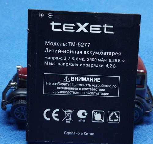 Texet TM-5277. Аккумулятор. Оригинал. Новый