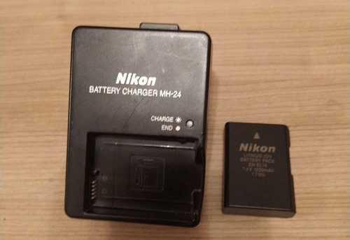 Аккумулятор Nikon EN-EL14, зарядное Nikon MH-24