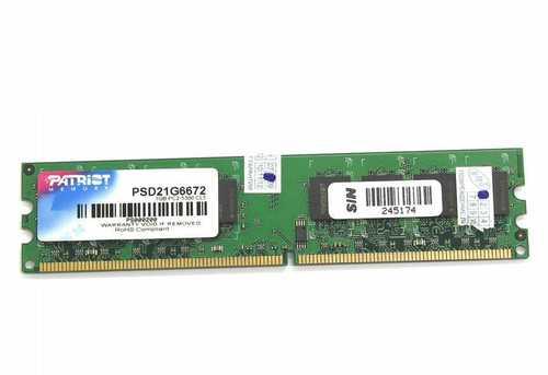 Модуль памяти dimm DDR2 1Gb PC-5300 Patriot